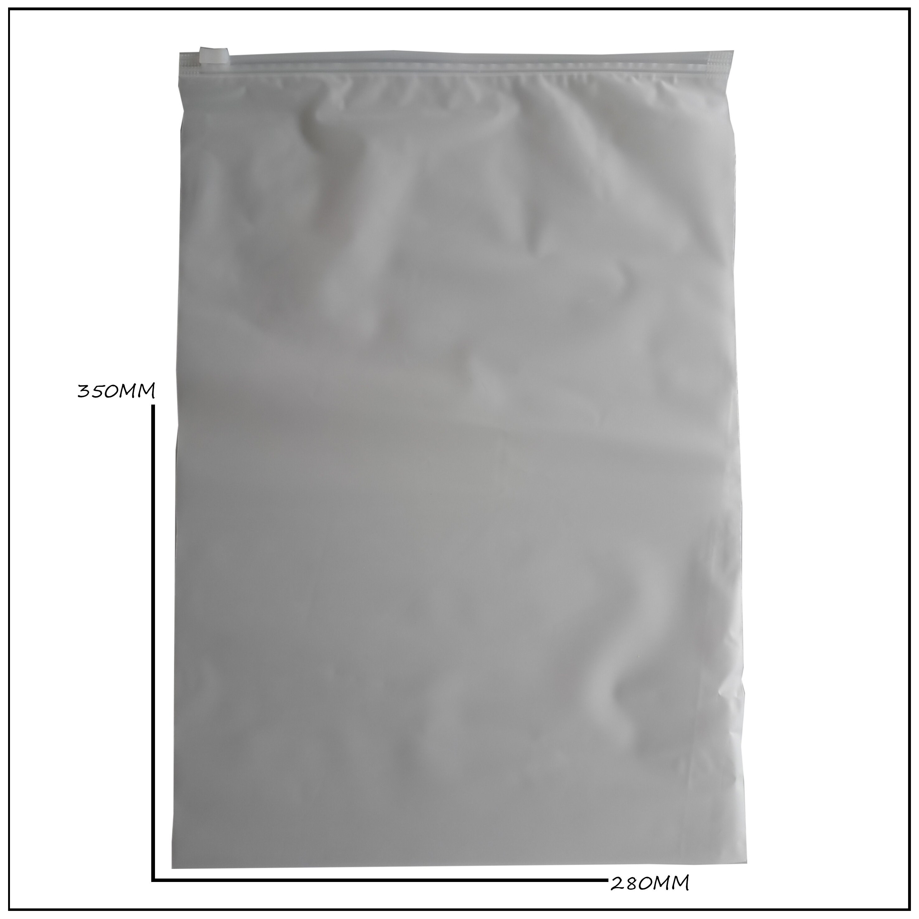 Frosted Resealable Thick Zip Lock Bags | Ideal for Clothes Packaging ...