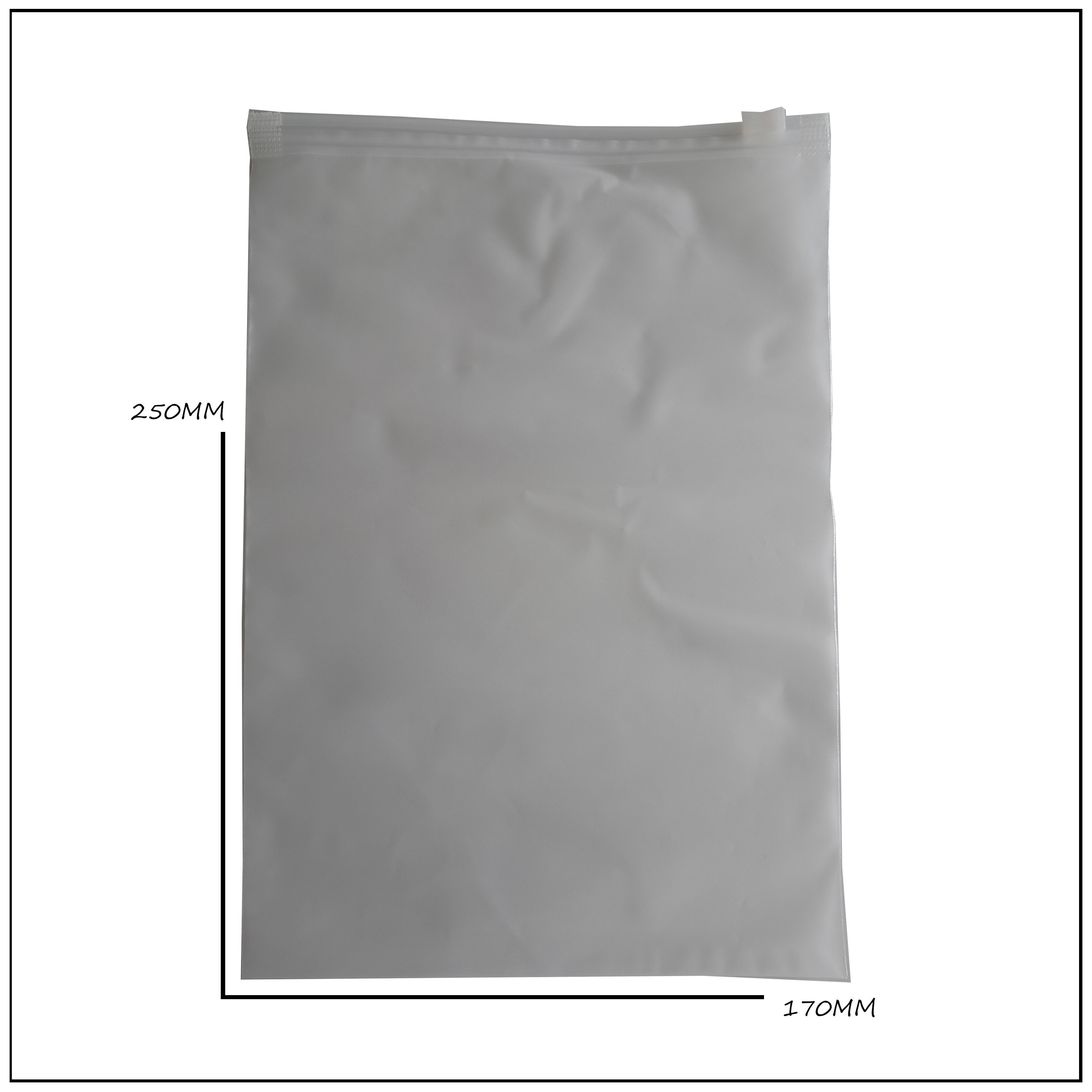 Frosted Resealable Thick Zip Lock Bags | Ideal for Clothes Packaging ...