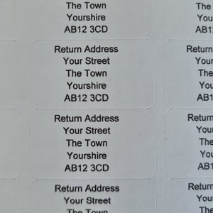 520 Custom Personalised Self Adhesive Return Address Labels Pre Printed ...