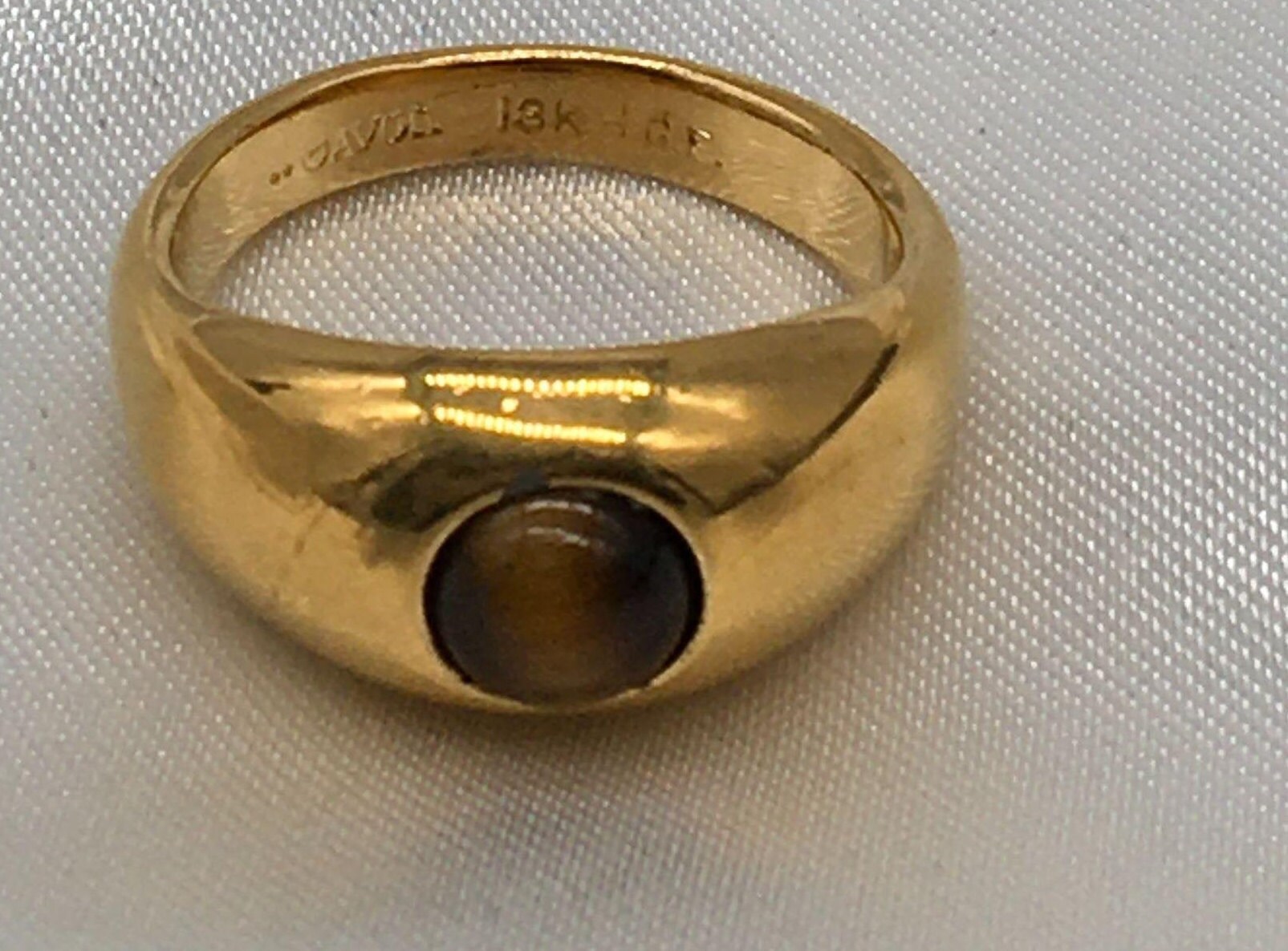 Avon Ring Vintage 18k HGE Oro Duro Electroplatado Tiger Eye | Etsy