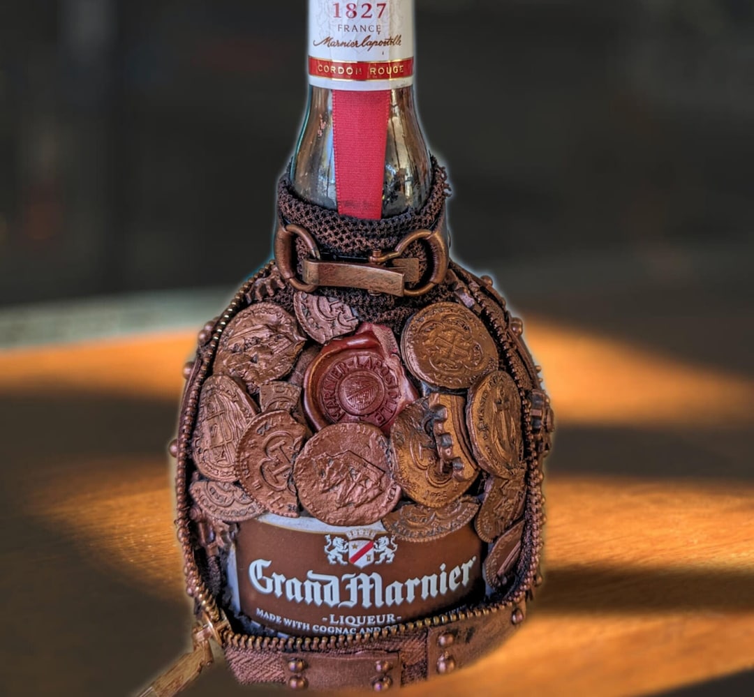 Liquor Bottle, Steampunk Liquor Bottle, Grand Mariner Bottle ...