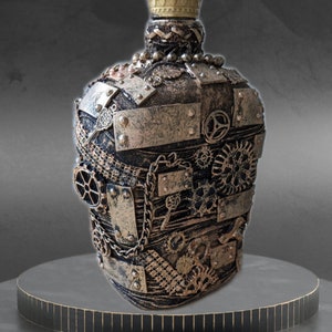 Liquor Bottle, Steampunk Liquor Bottle, Crown Royal Bottle, Crown Royal ...