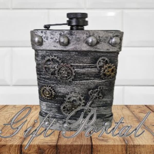 Steampunk Flask - Etsy