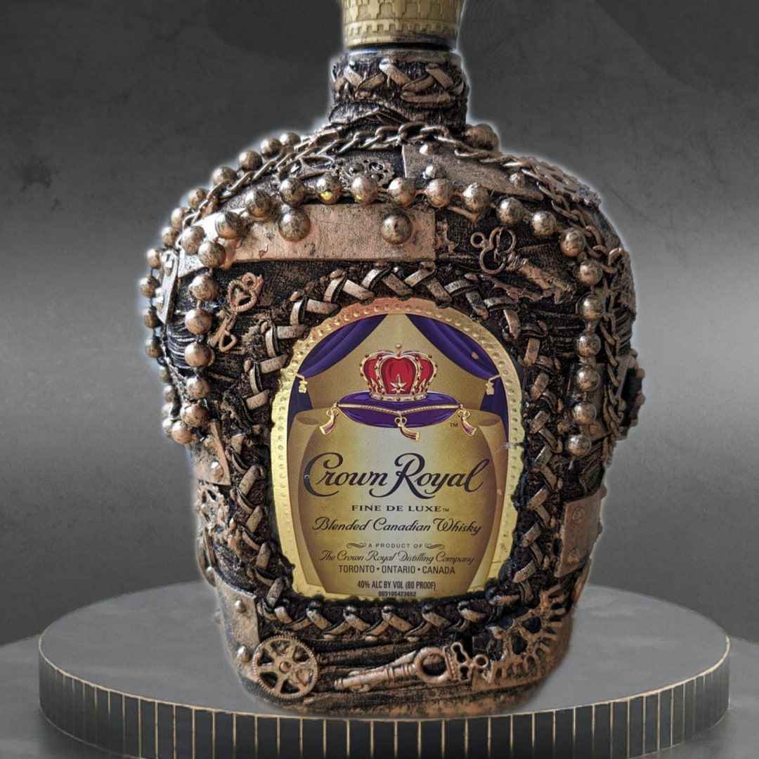 Liquor Bottle, Steampunk Liquor Bottle, Crown Royal Bottle, Crown Royal ...