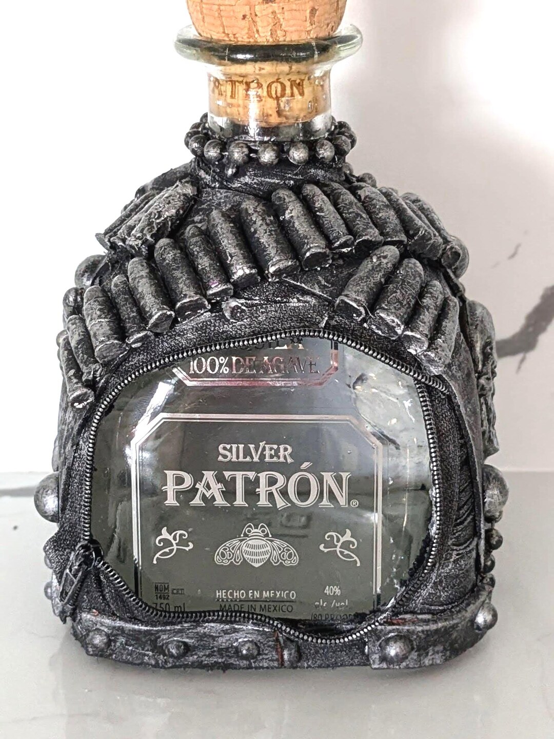 Ready to Ship! Patron Bottle, Steampunk Bottle, Tequila Bottle ...