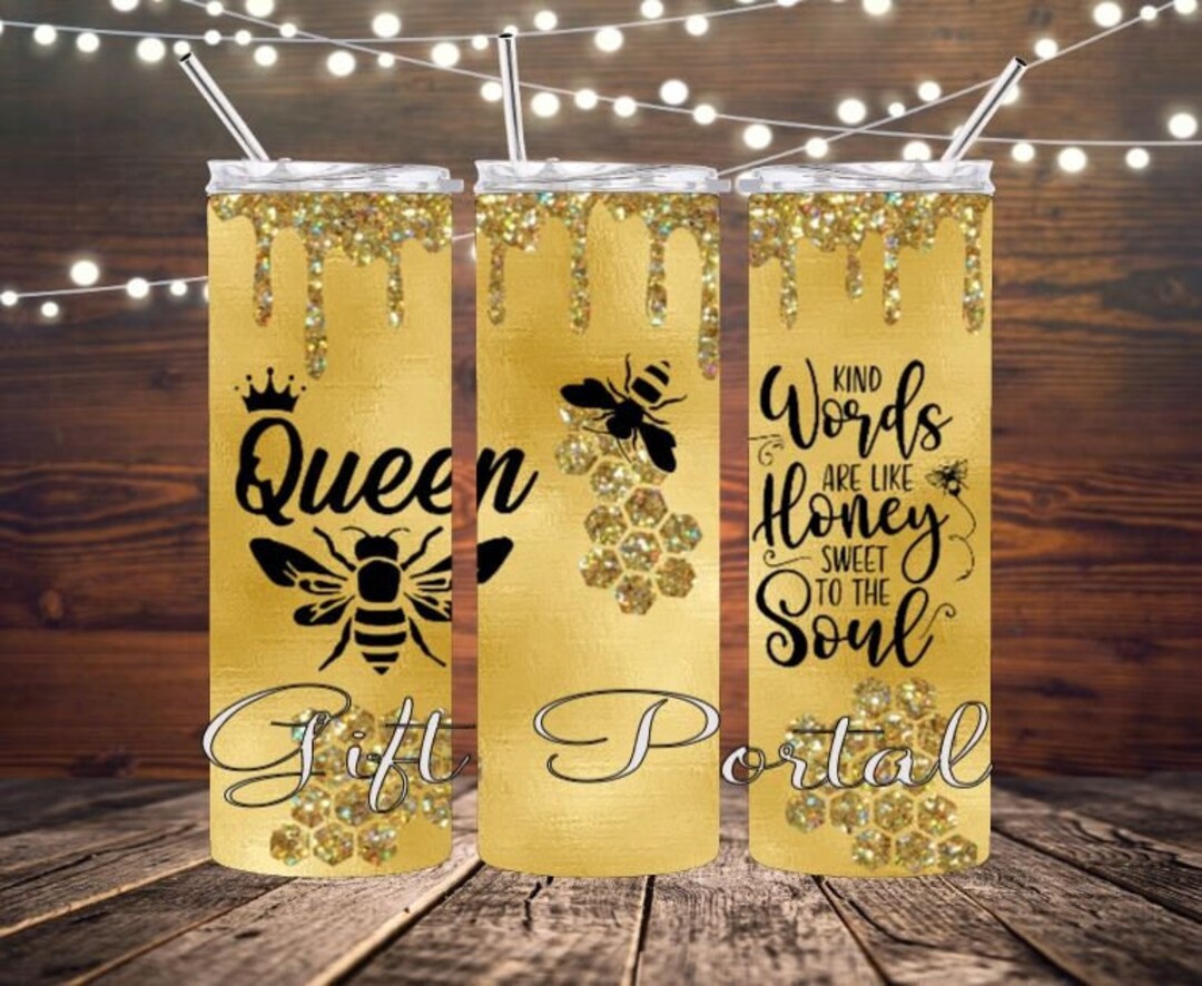 Queen Bee Tumbler, Sublimated Tumbler, Bee Tumbler, Honeycomb Tumbler ...