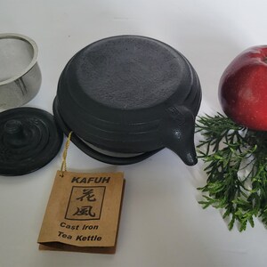 Reduced Kafuh Black Cast Iron Tea Kettle, Floral Design, 8oz Teapot ...