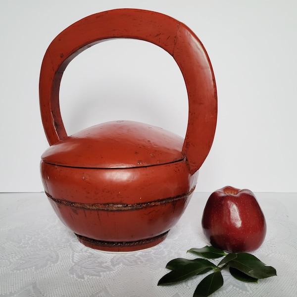 Antique Wood Bucket With Handle - Etsy