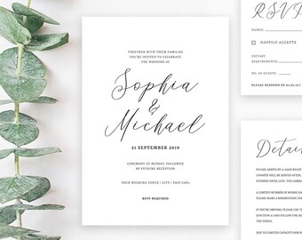 Wedding invitation template | Etsy