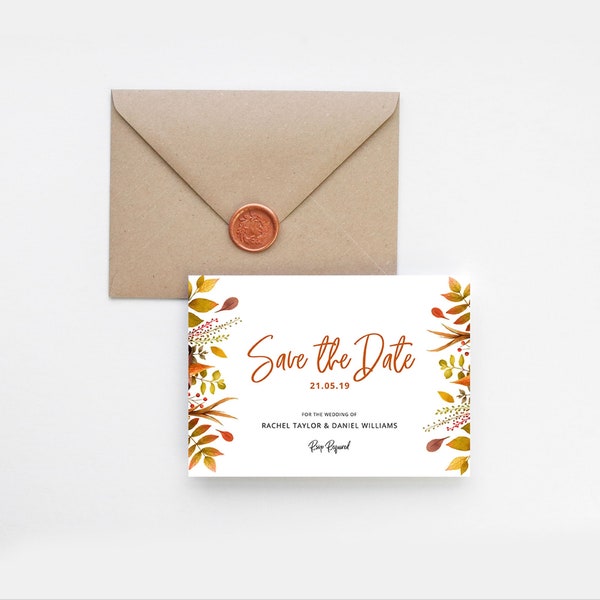 Autumn Save the Date - Etsy