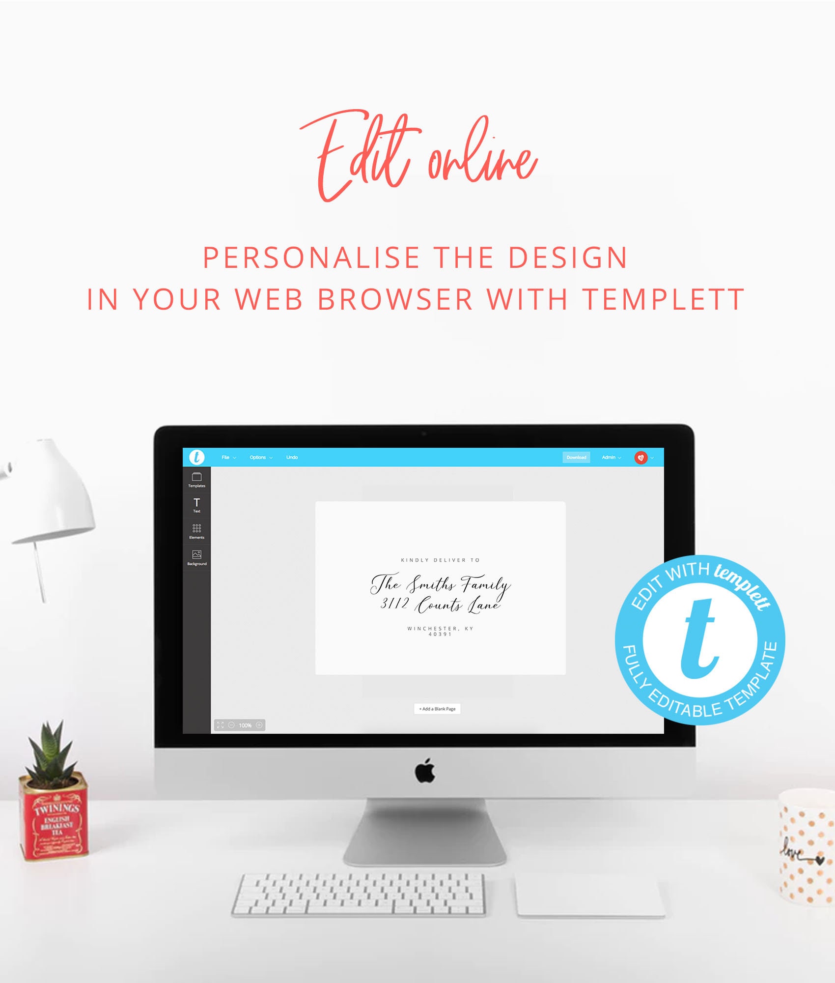 Calligraphy Envelope Addressing Template Simple Envelope - Etsy