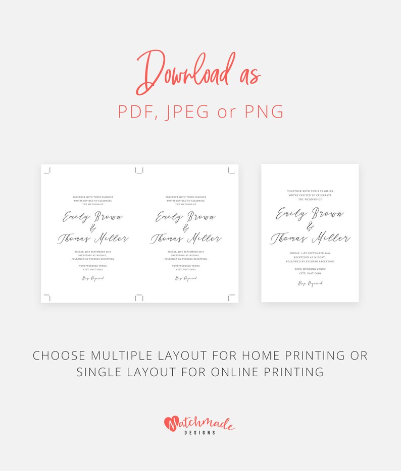 Transparent Wedding Invitation Template Clear Wedding Invite - Etsy