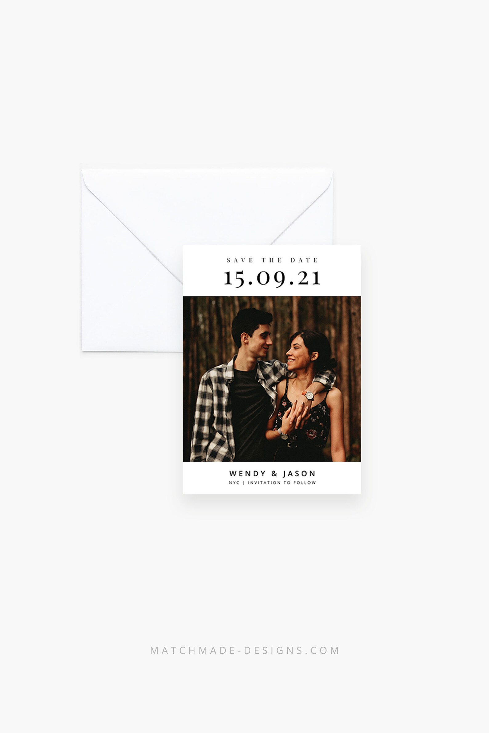 Photo Save the Date Template Photo Save Our Date Printable - Etsy UK