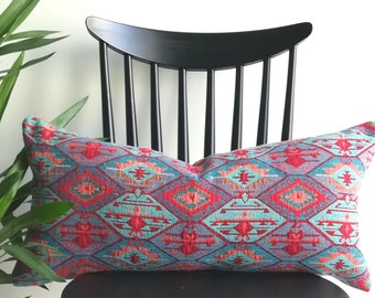 Terracotta Red Turkish Kilim Pillow Cover Kilim Pillow Lumbar Pillow ...