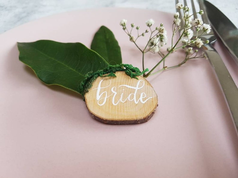Wooden Slice Name Cards Rustic Name Setting Wooden - Etsy UK