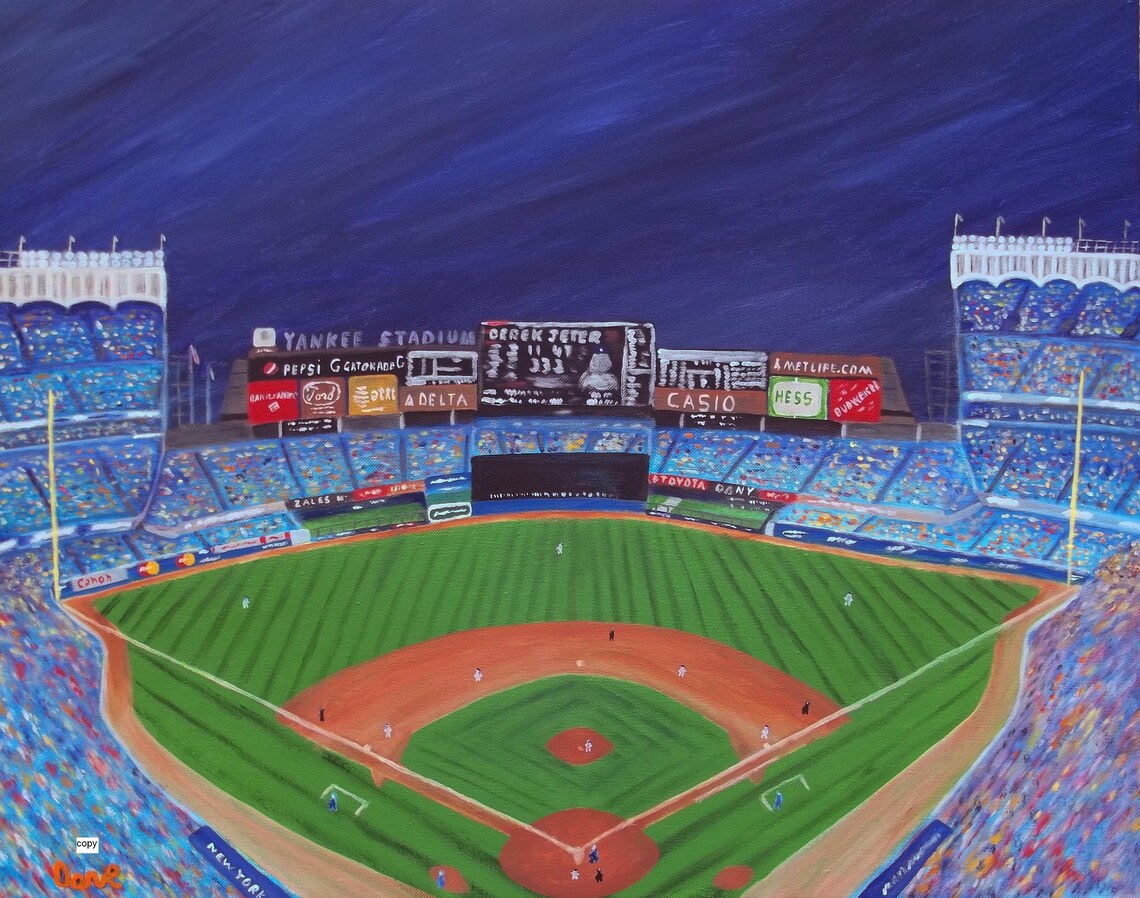 Art Print of Acrylic Painting by Dave. New York Yankees Stadium ...