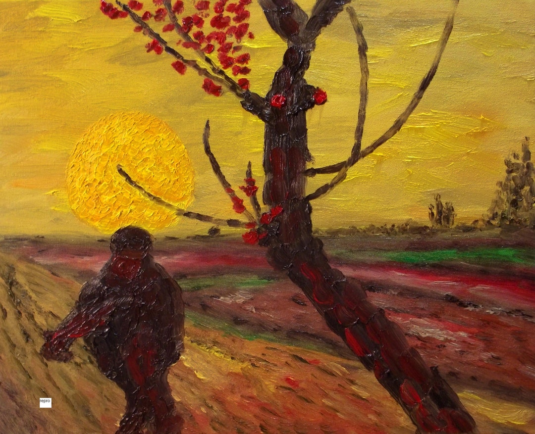 Art Print of Oil Painting by Dave. Van Gogh Reproduction. Landscape ...