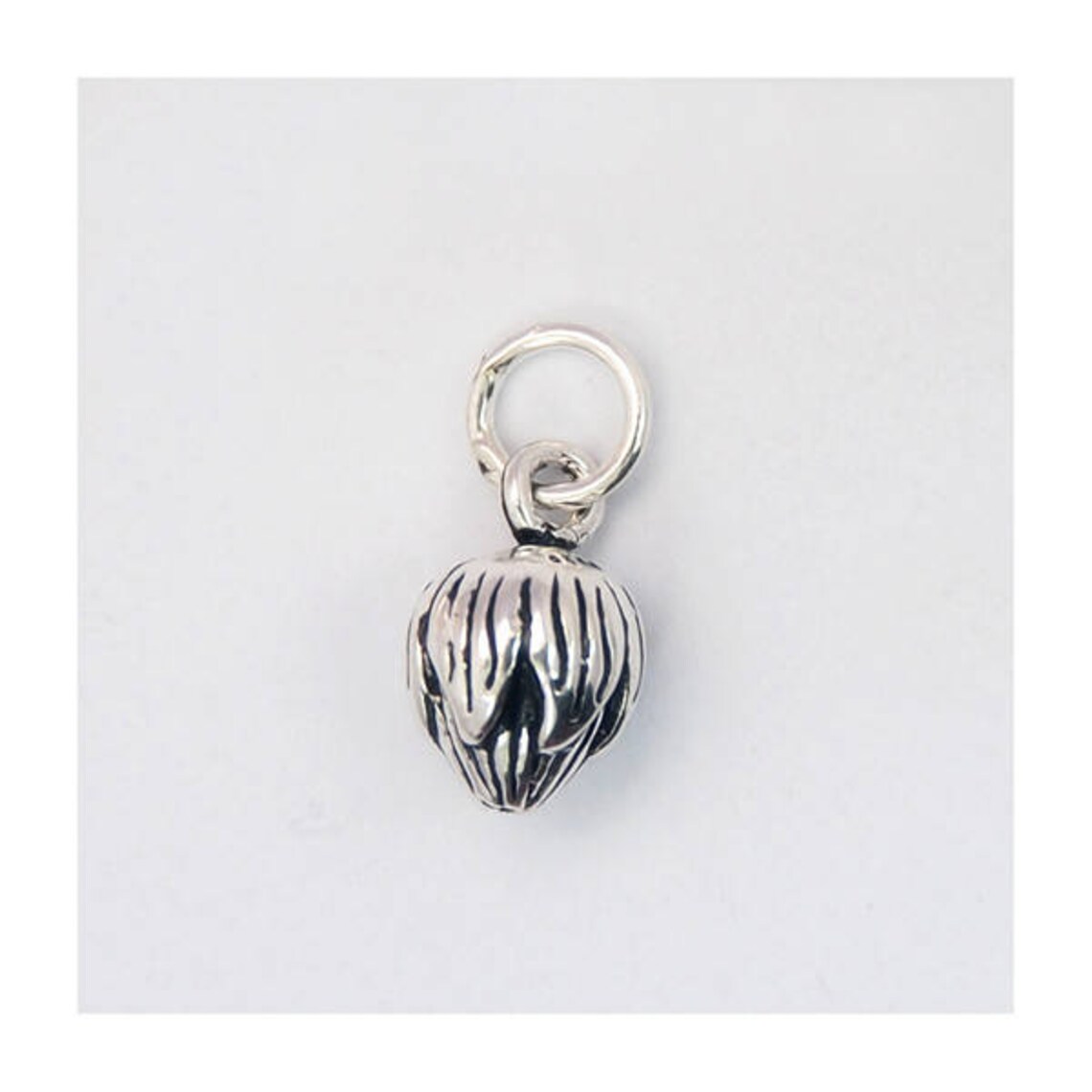 1 Bead Bali Oxidized 925 Sterling Silver Lotus Bud Charm F220 - Etsy