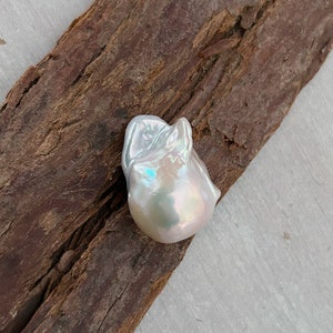 Big Natural Fresh Water Creamy White Baroque Pearl 21.5mmx14mm Non ...