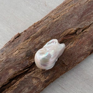 Big Natural Fresh Water Creamy White Baroque Pearl 21.5mmx14mm Non ...