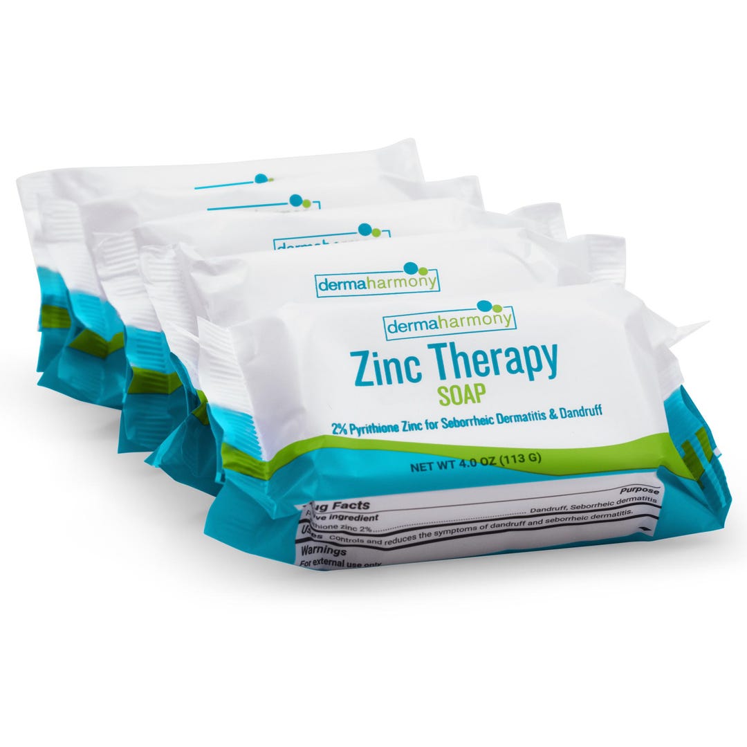 5 Bars Dermaharmony 2% Pyrithione Zinc (znp) Bar Soap 5 Pack - Etsy