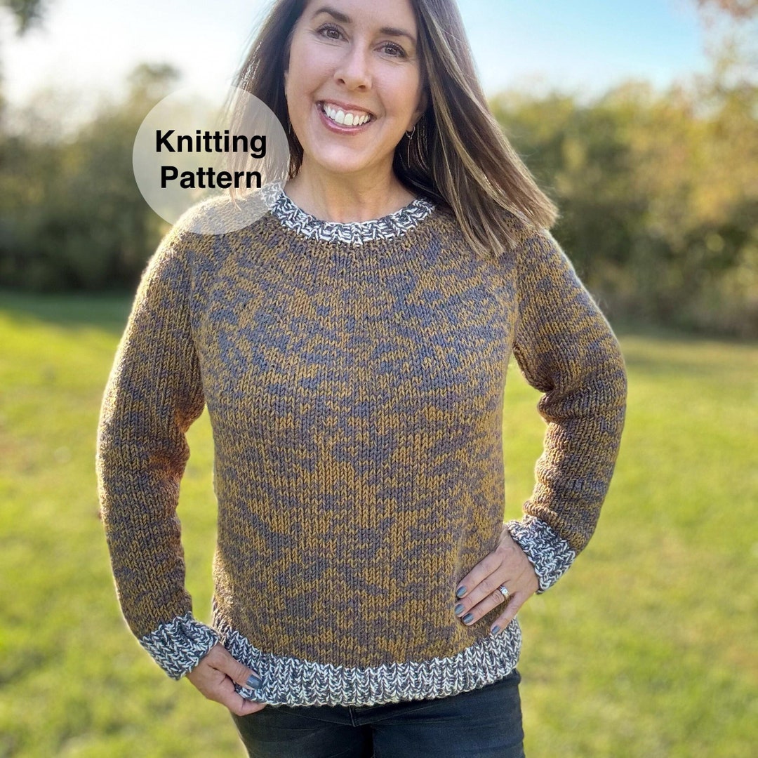 Mix and Marl Sweater Knitting Pattern - Etsy