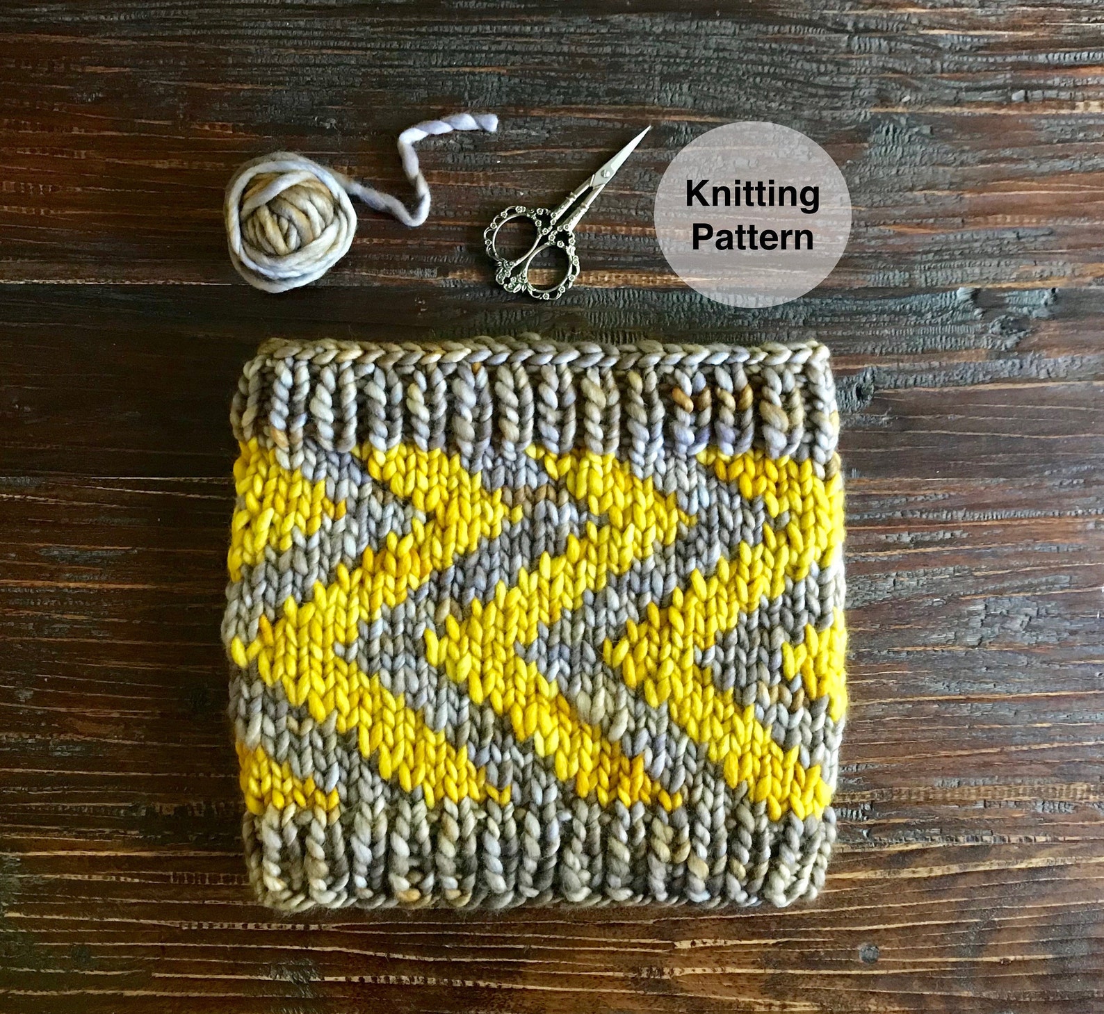 Big Zig Cowl Knitting Pattern - Etsy