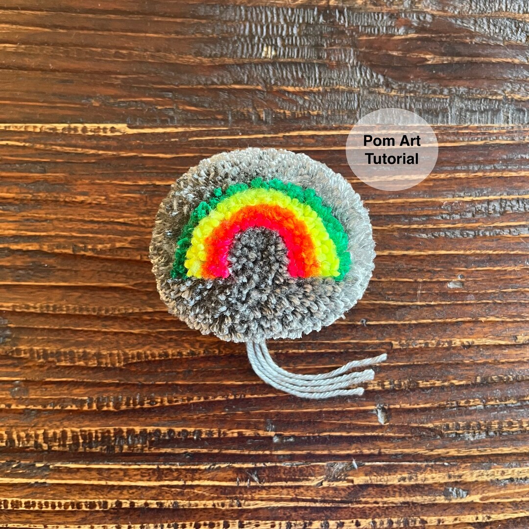 Rainbow Pom Art Tutorial - Etsy