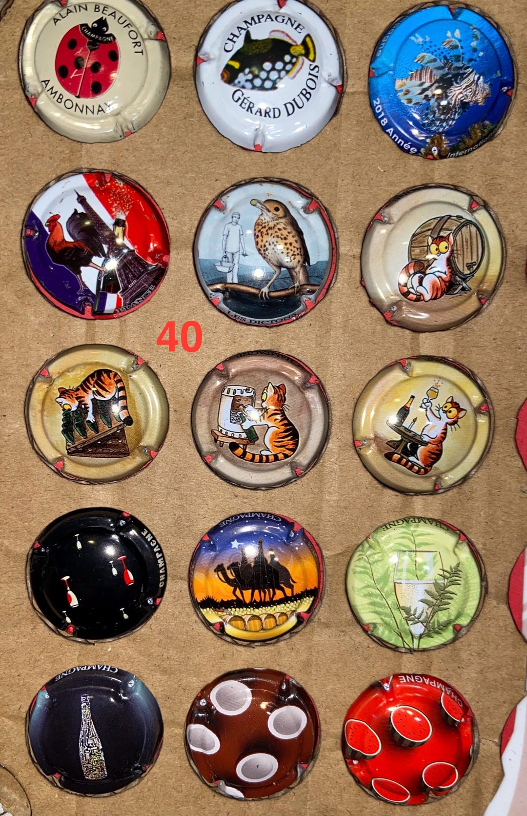 Capsules/ muselets de champagne Français lot de 15 pièces . - Etsy France