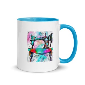Rainbow Steampunk Sewing Machine Colorful Mug - Sewing Mug - Quilting ...