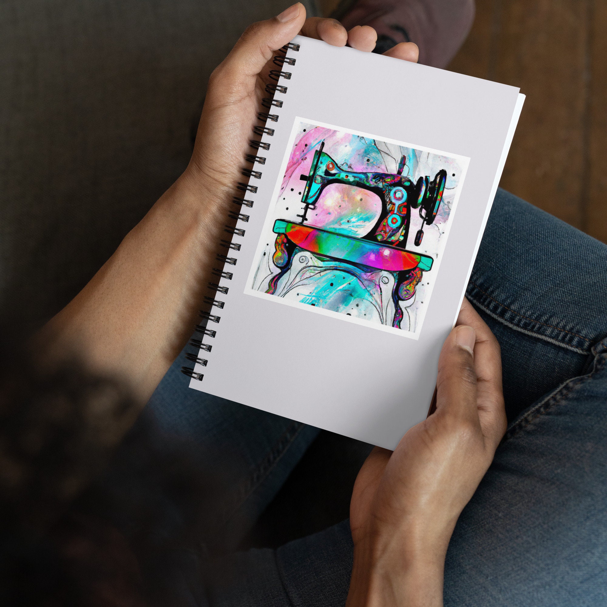 Rainbow Sewing Machine Notebook Steampunk Sewing Sewing - Etsy