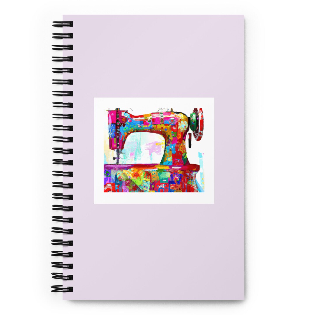 Rainbow Sewing Machine Notebook - Sewing Notebook - Sewing Journal ...