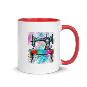 Rainbow Steampunk Sewing Machine Colorful Mug - Sewing Mug - Quilting ...