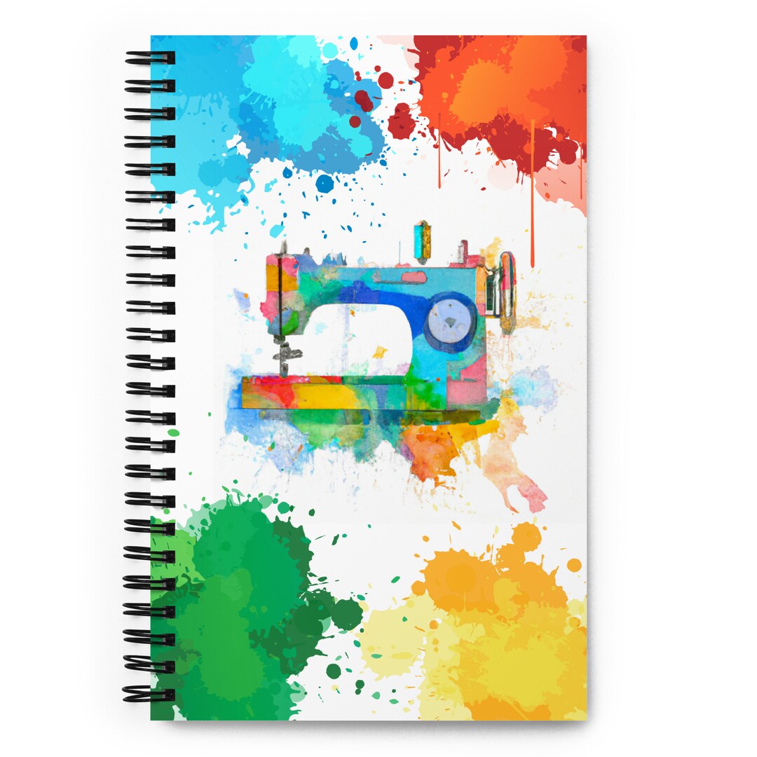 Rainbow Sewing Machine Notebook Sewing Notebook Sewing Journal Quilting ...