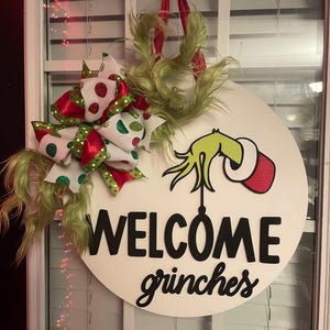 Welcome Grinches Door Hanger - Etsy