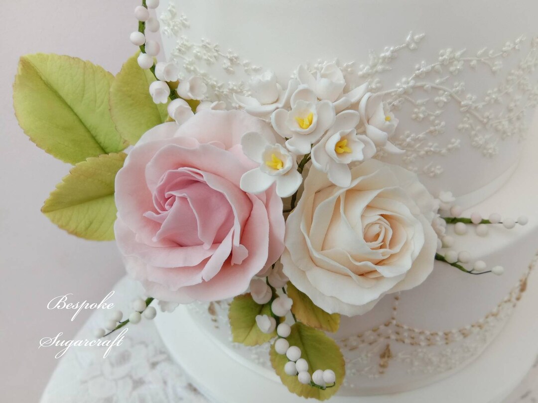 Bespoke Sugarcraft - Sugar Roses, Lily of the Valley With Blossoms and ...