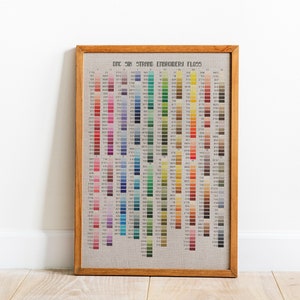 DMC Threads Color Card Cross Stitch Pattern PDF Download - Etsy