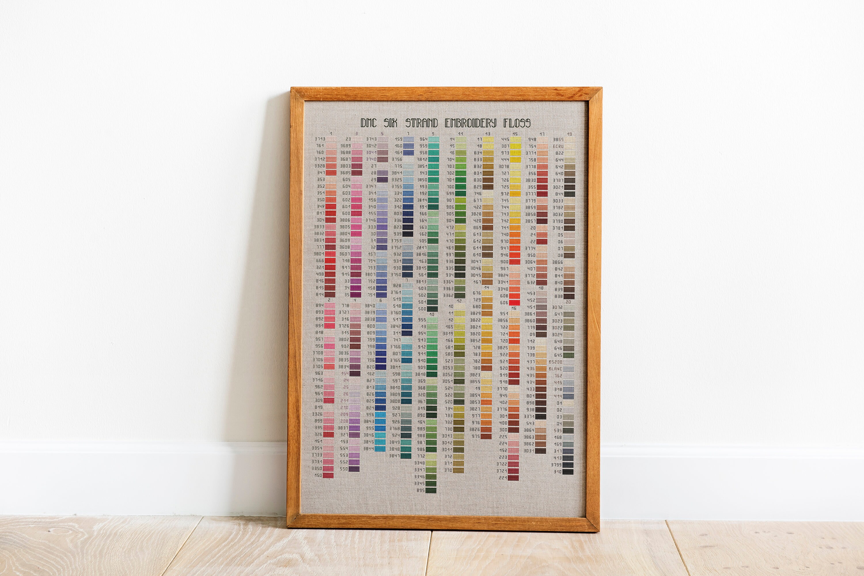 DMC Threads Color Card Cross Stitch Pattern PDF Download - Etsy