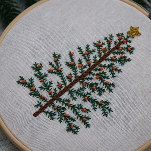 PDF Christmas Tree Hand Embroidery | Embroidery Pattern| Beginner ...