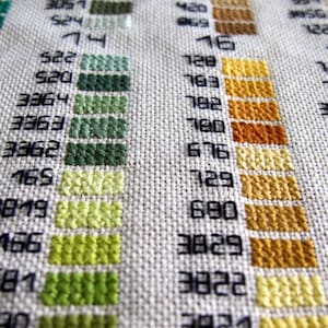 DMC Threads Color Card Cross Stitch Pattern PDF Download - Etsy