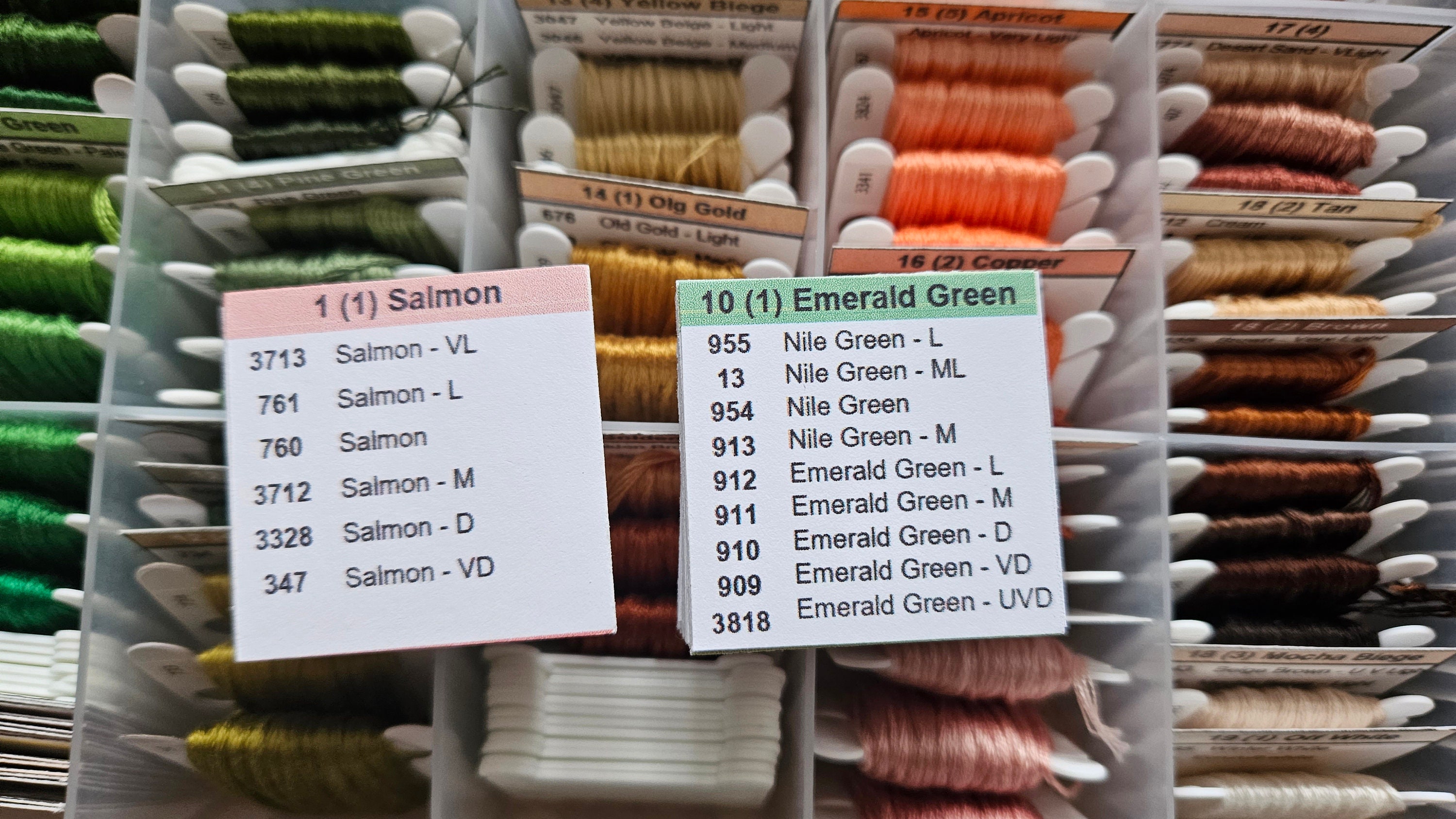 DMC Floss Embroidery Organization System Set: Printed Stitch Organizer ...