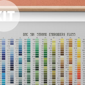 KIT DMC Threaded Color Card Cross Stitch - Etsy