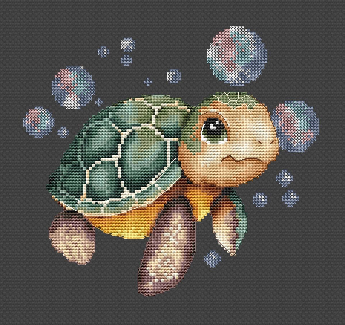 Sea Turtle Cross Stitch Pattern - Simple, Easy, Modern Xstitch PDF - Etsy