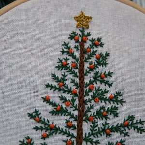 PDF Christmas Tree Hand Embroidery | Embroidery Pattern| Beginner ...