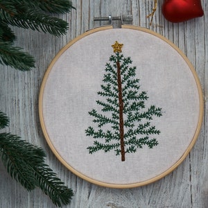 PDF Christmas Tree Hand Embroidery | Embroidery Pattern| Beginner ...