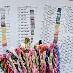 DMC Thread Color Chart: Printable Inventory Tracker (PDF Download) - Etsy
