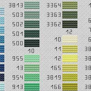 DMC Threads Color Card Cross Stitch Pattern PDF Download - Etsy