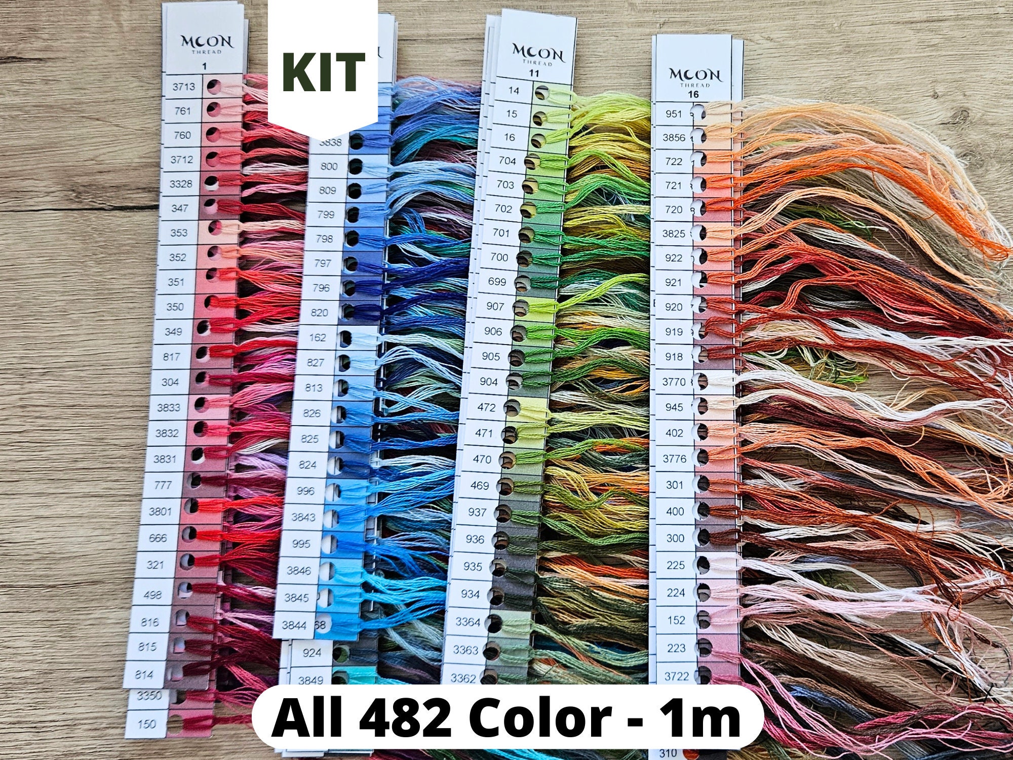 Complete Kit of DMC Floss, Embroidery Set Thread Palette Colors 1 Meter ...