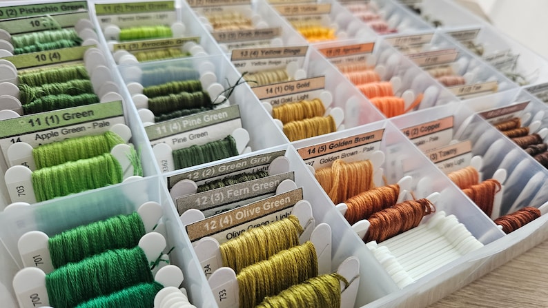 DMC Floss Embroidery Organization System Set Printed Stitch - Etsy