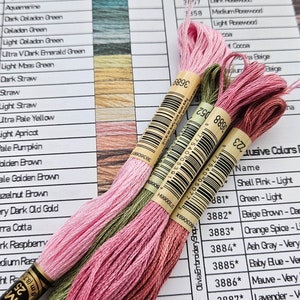 DMC Thread Color Chart: Printable Inventory Tracker (PDF Download) - Etsy